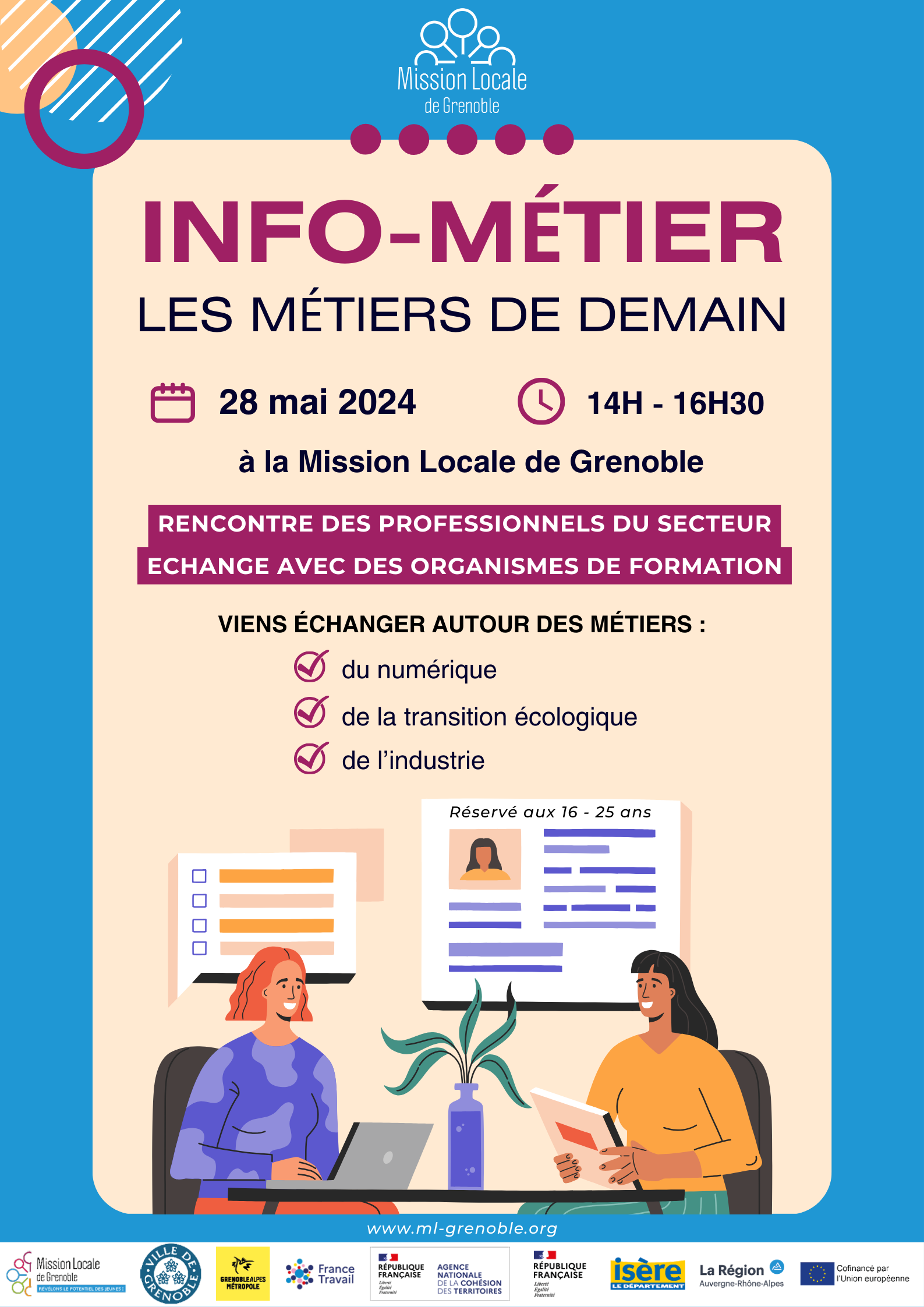 Info métier - Métier de demain - Mission Locale Grenoble